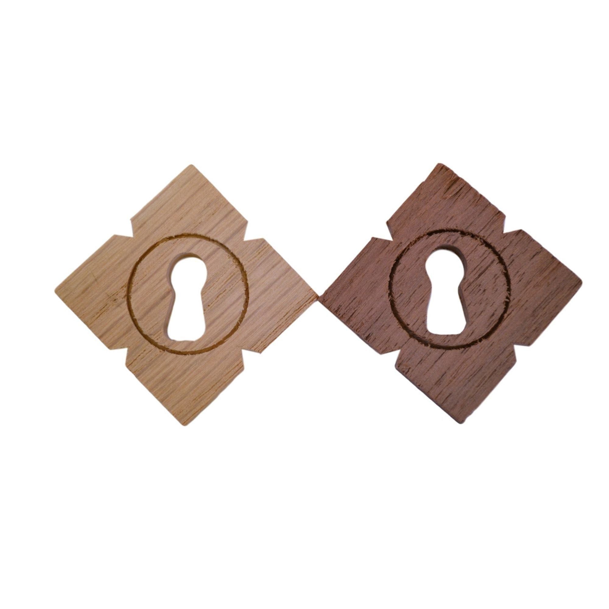 Diamond Shaped Wooden Keyhole Cover - Oak or Walnut - 1-3/4" x 1-3/4 ...
